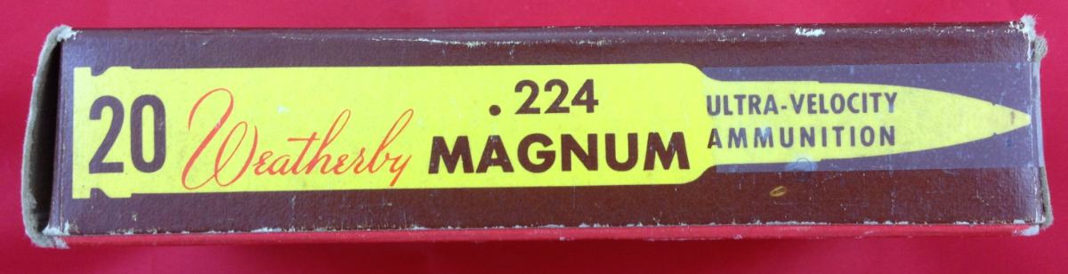 Vintage Box Of Weatherby Branded .224 Weatherby Magnum Ammo .224 Wby ...