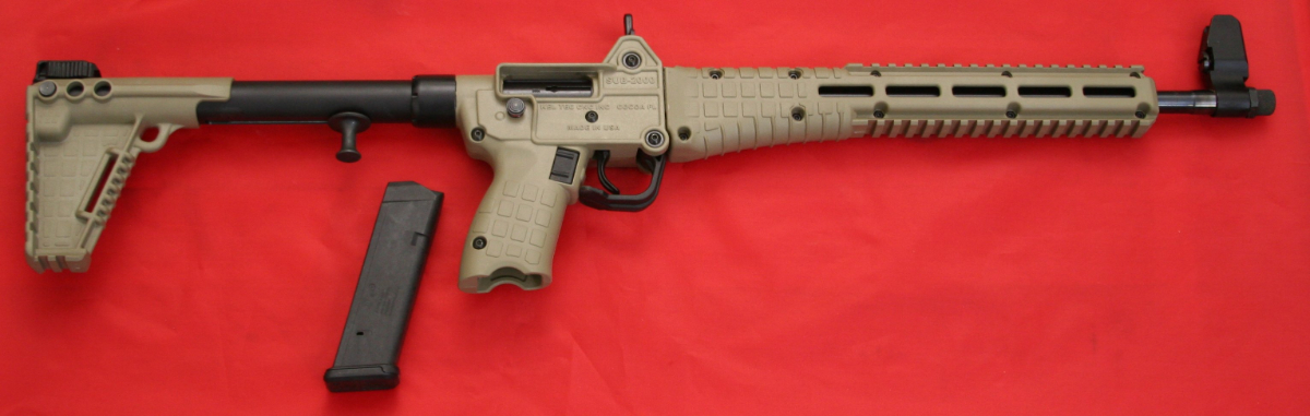Kel-Tec Sub-2000 Rifle - Takes Glock 17 Mags - Tan Sub2000 Gen 2 9mm ...