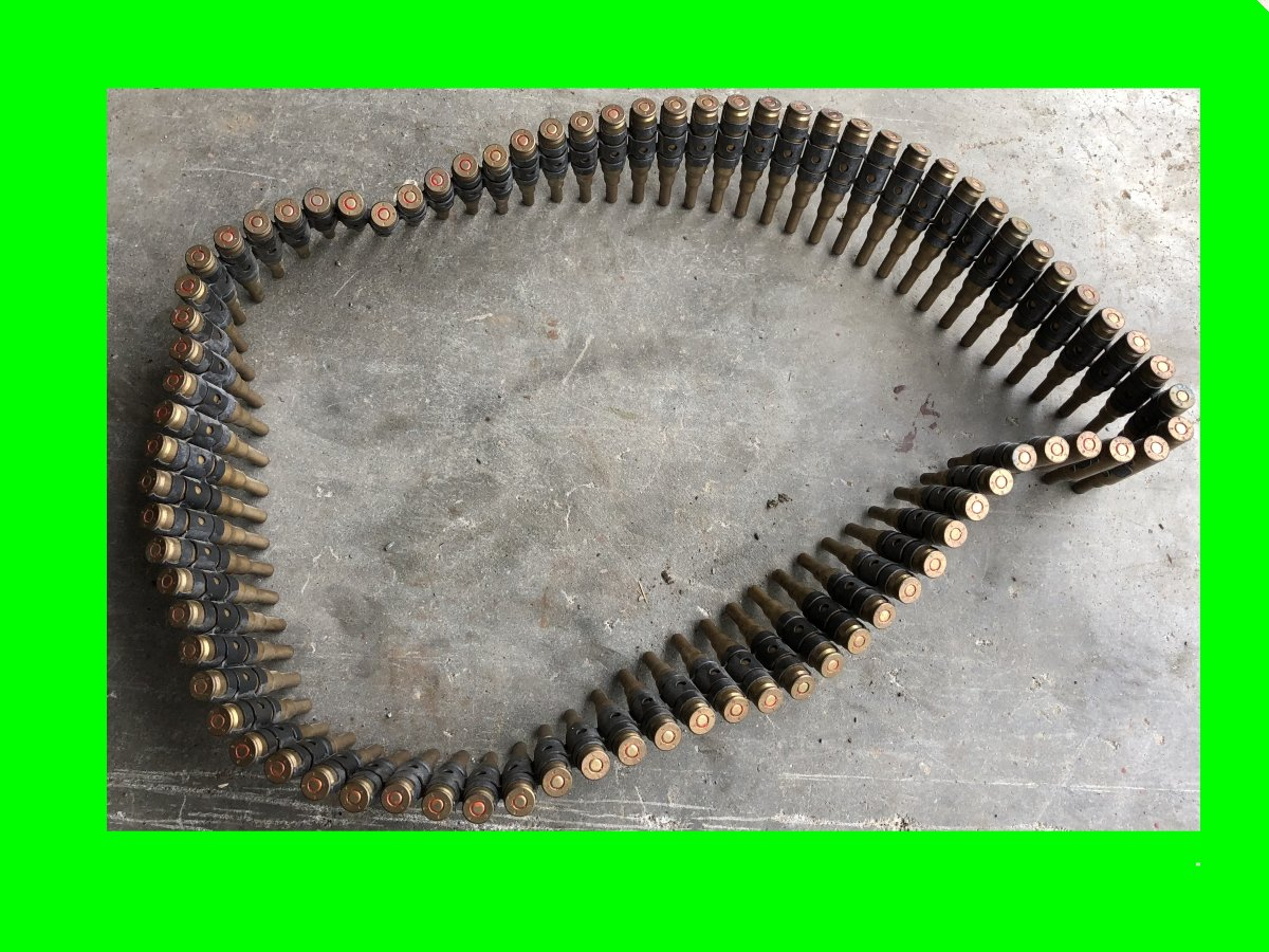 Lake City M60 Machine Gun Belt Of 80 7.62 Nato Blanks 7.62 Nato For ...