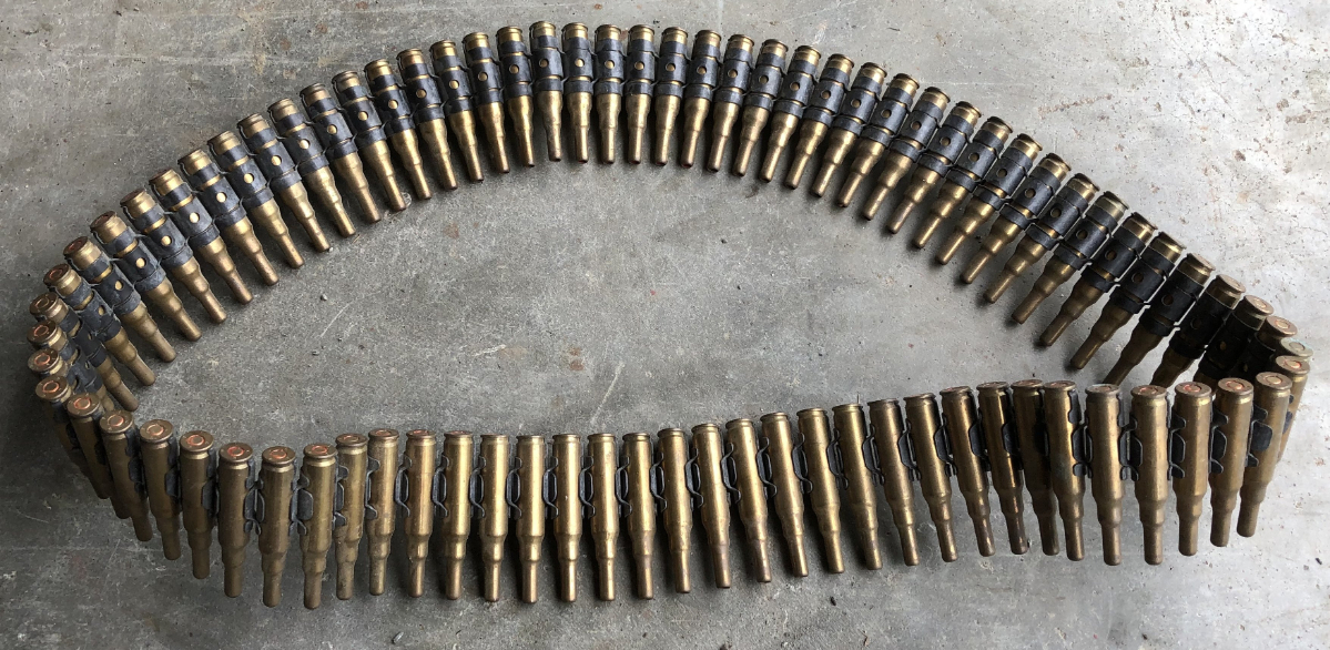 Lake City M60 Machine Gun Belt Of 80 7.62 Nato Blanks 7.62 Nato For ...