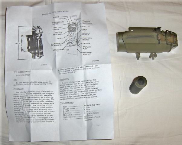 N.I.B. U.S. MILITARY M49A1 GRENADE TRIP FLARE KIT - Picture 2