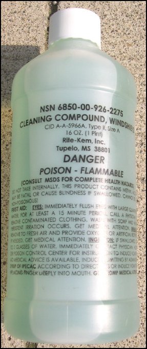 U.S. Military Issue Windshield Cleaning Compound For Sale at GunAuction ...