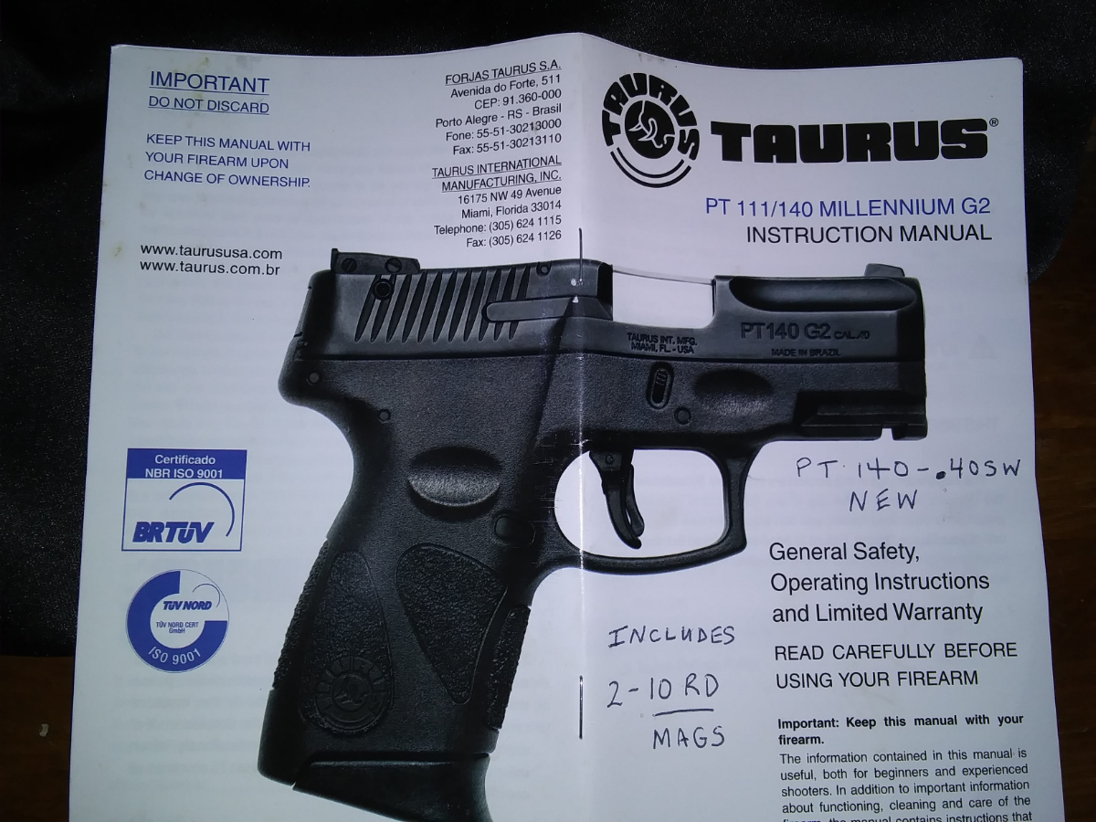 Taurus Model# Pt140 G2/ .40 .40 S&W For Sale at GunAuction.com - 16708412
