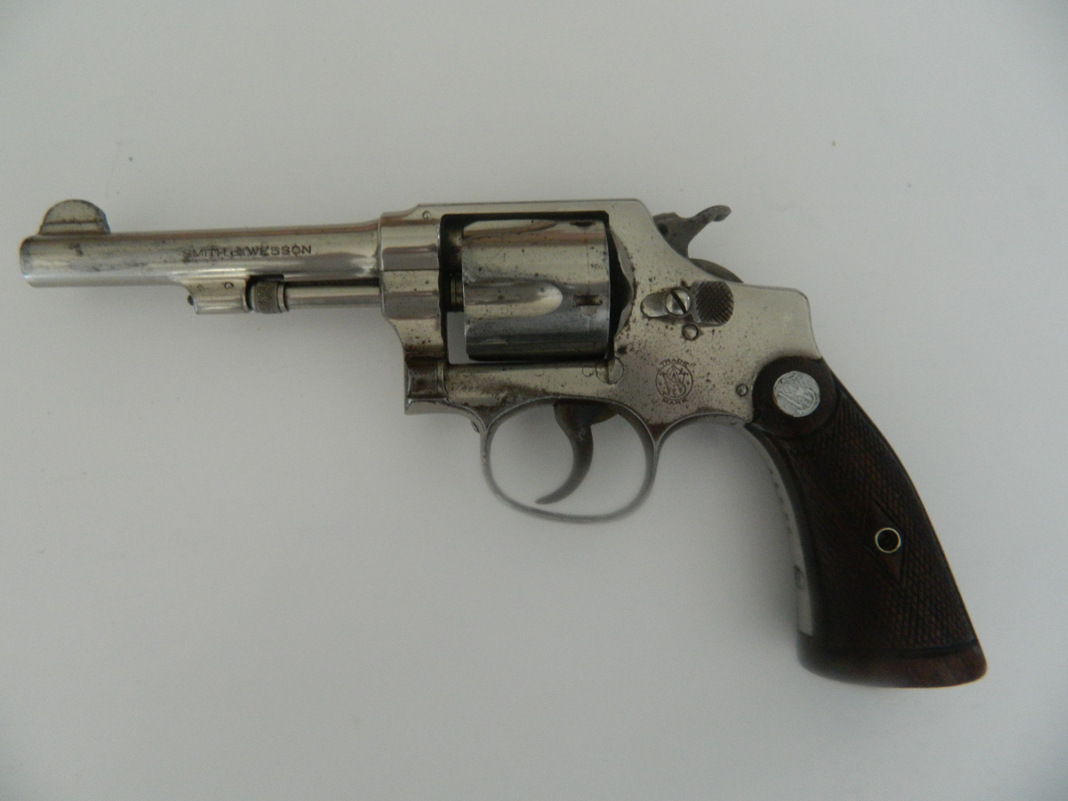 Smith & Wesson Regulation Police 38 S&W 5 Shot Revolver. Nickel Finish ...