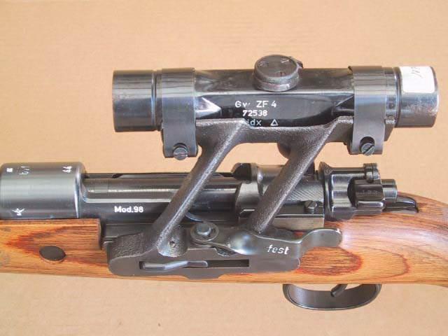 Swept Back Sniper scope mount German Mauser K98