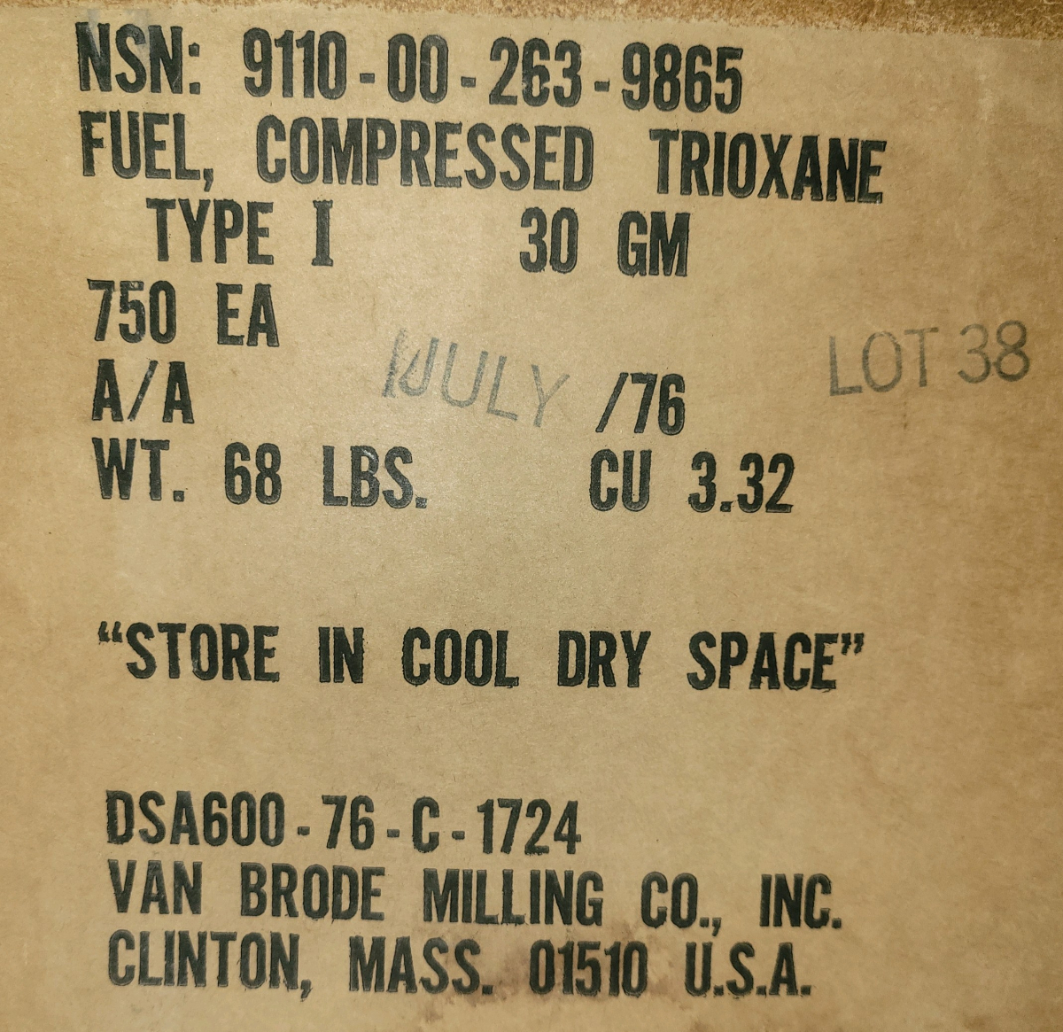 Federal Trioxane Bars - Fuel, Compressed - 15 boxes (45 fuel bars ...