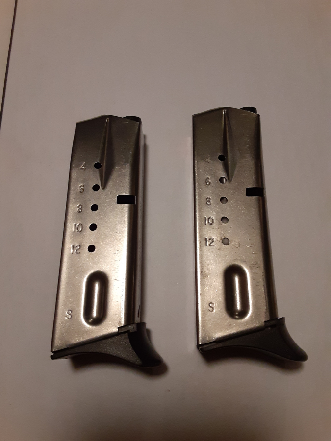 Smith & Wesson 2 S&W 6904/6906 12 rd stainless magazines 9mm Luger ...