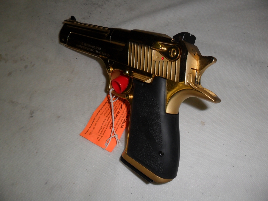 Magnum Research, Inc. Desert Eagle 44 Mag Titanium Gold/W Tiger Stripes ...