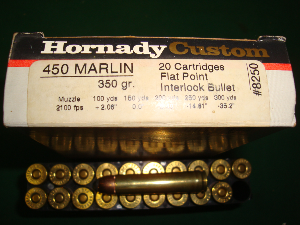 Hornady .450 Ammo Hornady 450 Marlin 350 Gr. Ammunition .45 Acp For ...