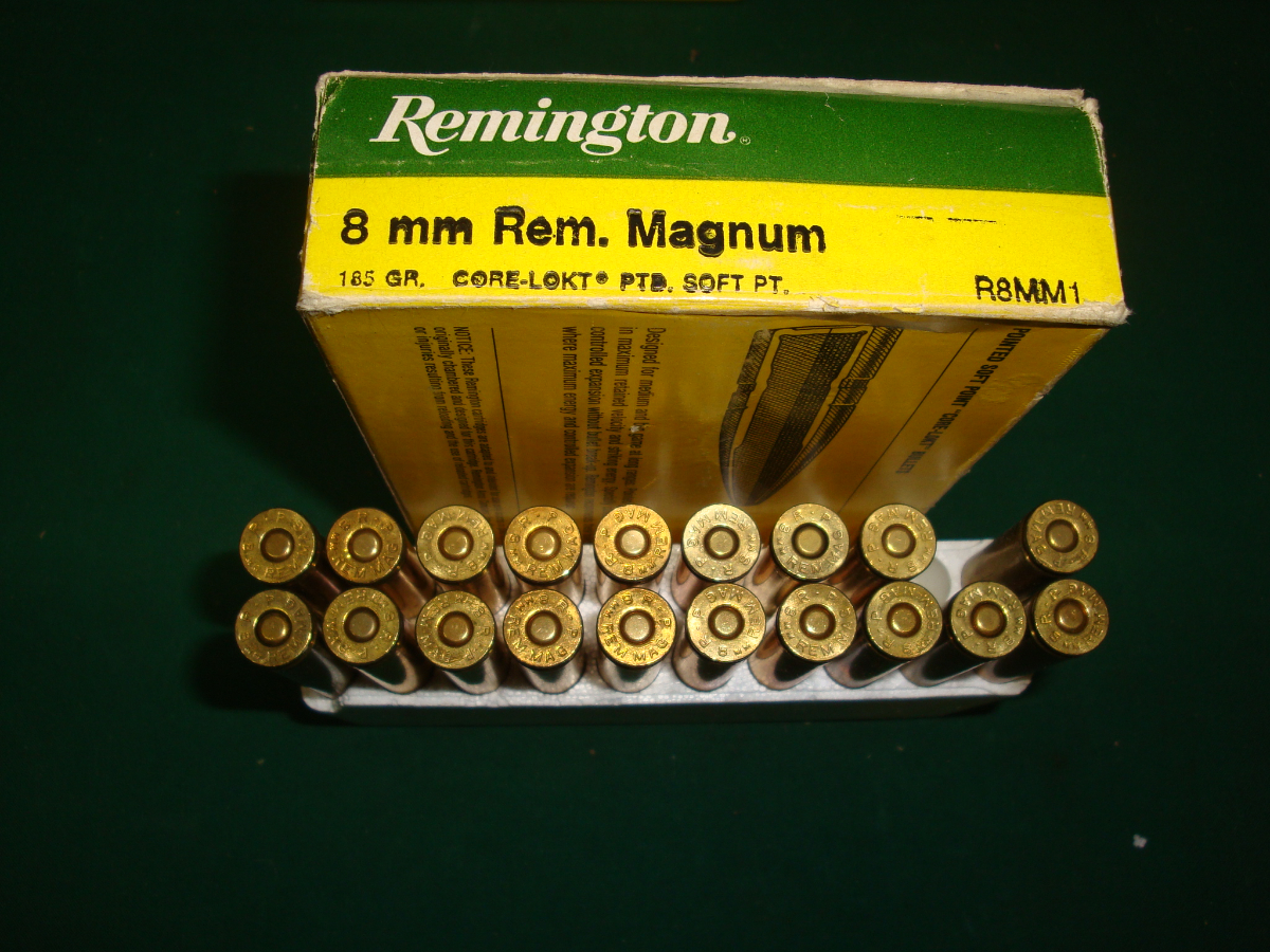 8mm Rem. Magnum Ammo 8mm Remiington 180 Gr. Cor-Lokt Ammo. 8mm Mauser ...