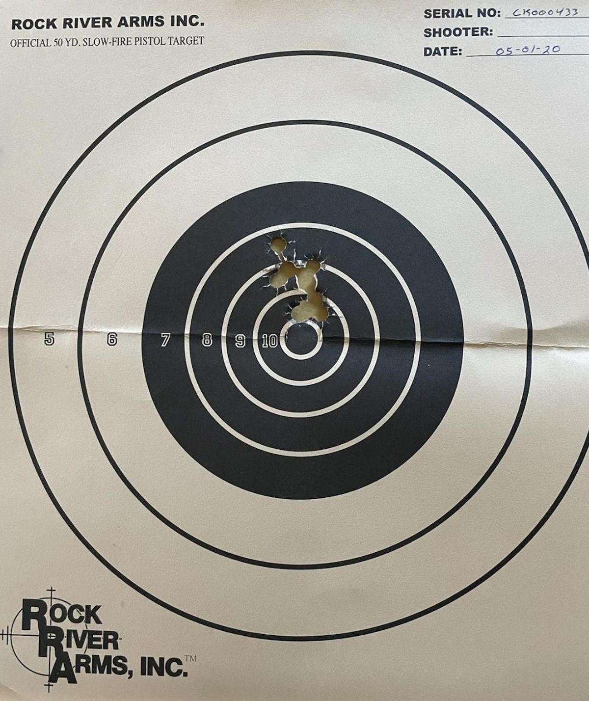 Rock River Arms Custom Bullseye Wadcutter Target Pistol .45 Acp For ...