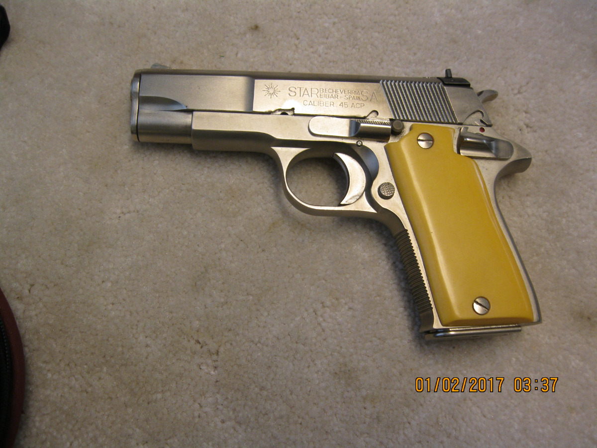 Star Pd With Factory Starvel Finish And Ivorex Grips From Tyler .45 Acp ...