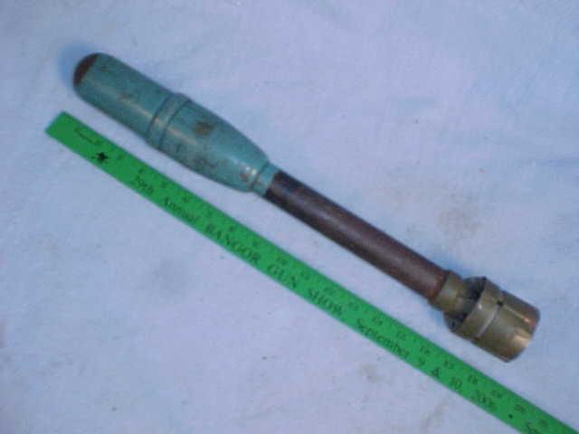 BAZOOKA SHELL COMPLETE WW2 TYPE 2.74 IN