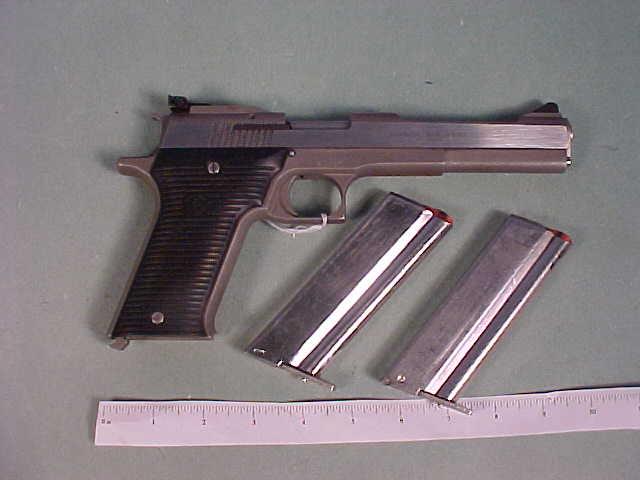 AMT 22 magnum stainless steel pistol w 2 magazines