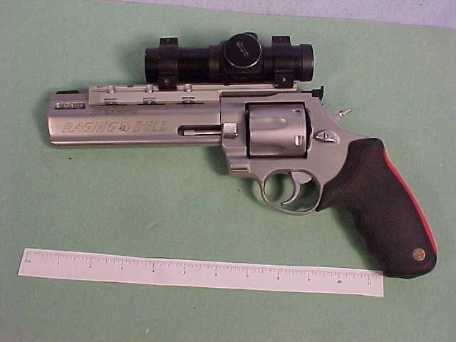 Taurus Raging Bull 44 Magnum Stainless W Scope & Rail For Sale at ...