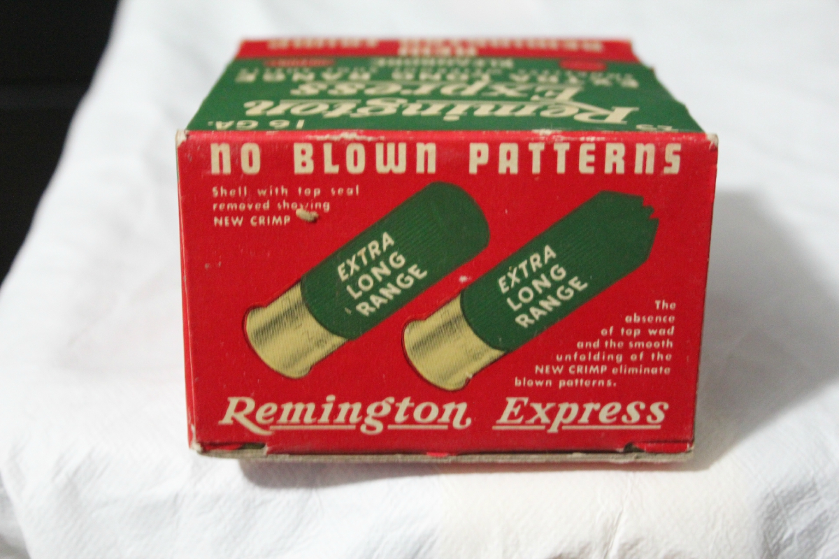 Remington Express extra long range 16 GA. paper wet proof shotgun ...