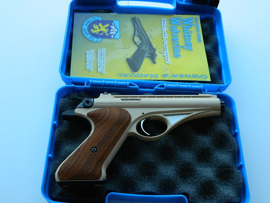 Olympic Arms Whitney Wolverine Tan W/Wood Grips-Buy-Now Ship .22 Lr For ...
