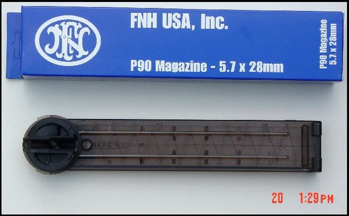 Fn Herstal P90 Magazine, 50 Round, 5.7x28, P-90 For Sale at GunAuction ...