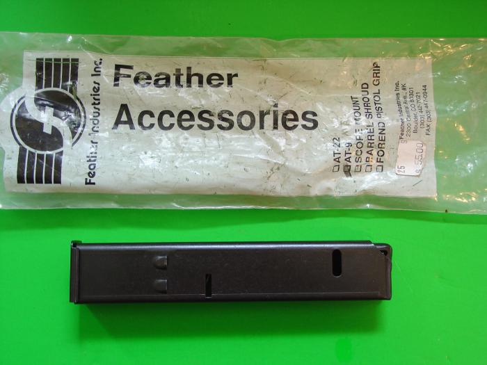 Feather AT-9, 25 Round Magazine, 9 mm, New-In-Bag