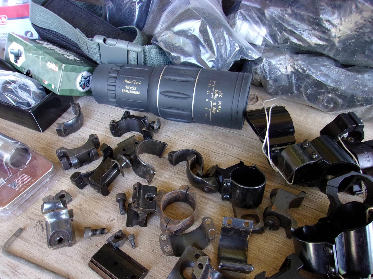 Gunsmith Lot, Parts And Accessories, Scope Rings, Slings, Oil Filter ...