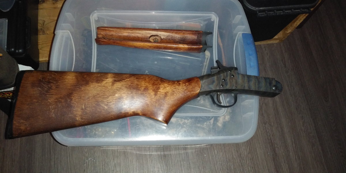 New England Arms Nef H&R Sb1 Shotgun Receiver And Furniture, Stock And ...