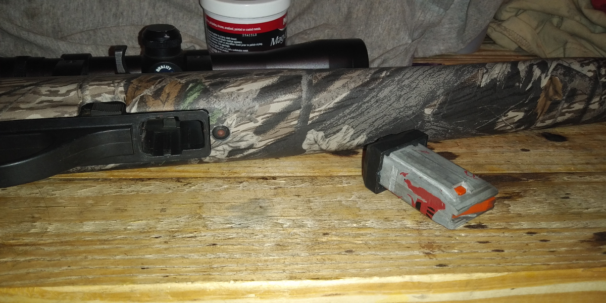 Remington 597, Camo Stock, Bsa Scope Mounted, Survival Cache Gun, In ...