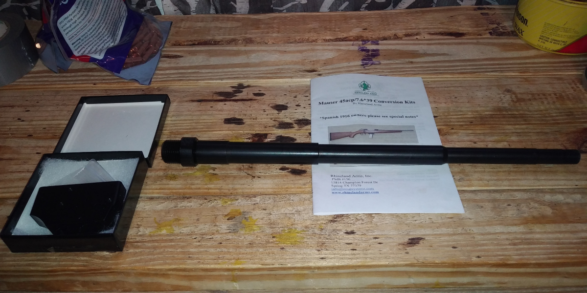 Rhineland Arms .45 Acp Conversion Kit For Small Ring Mauser, Spanish ...