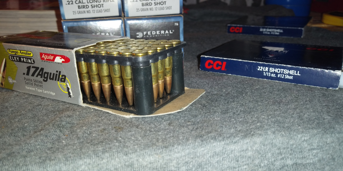 Cci Ammunition Lot Of .22 Bird Shot, Rat Shot, .17 Mach Ii, Pmc, Aguila ...