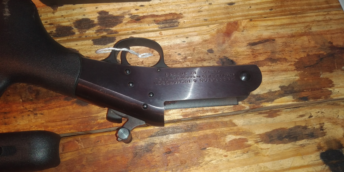 Harrington & Richardson H&R Handi Rifle receiver, SB2, with youth stock ...