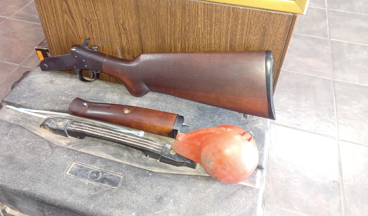 Nef H&R Handi Receiver, No Barrel, Older Metal Trigger Guard, Dark Wood ...