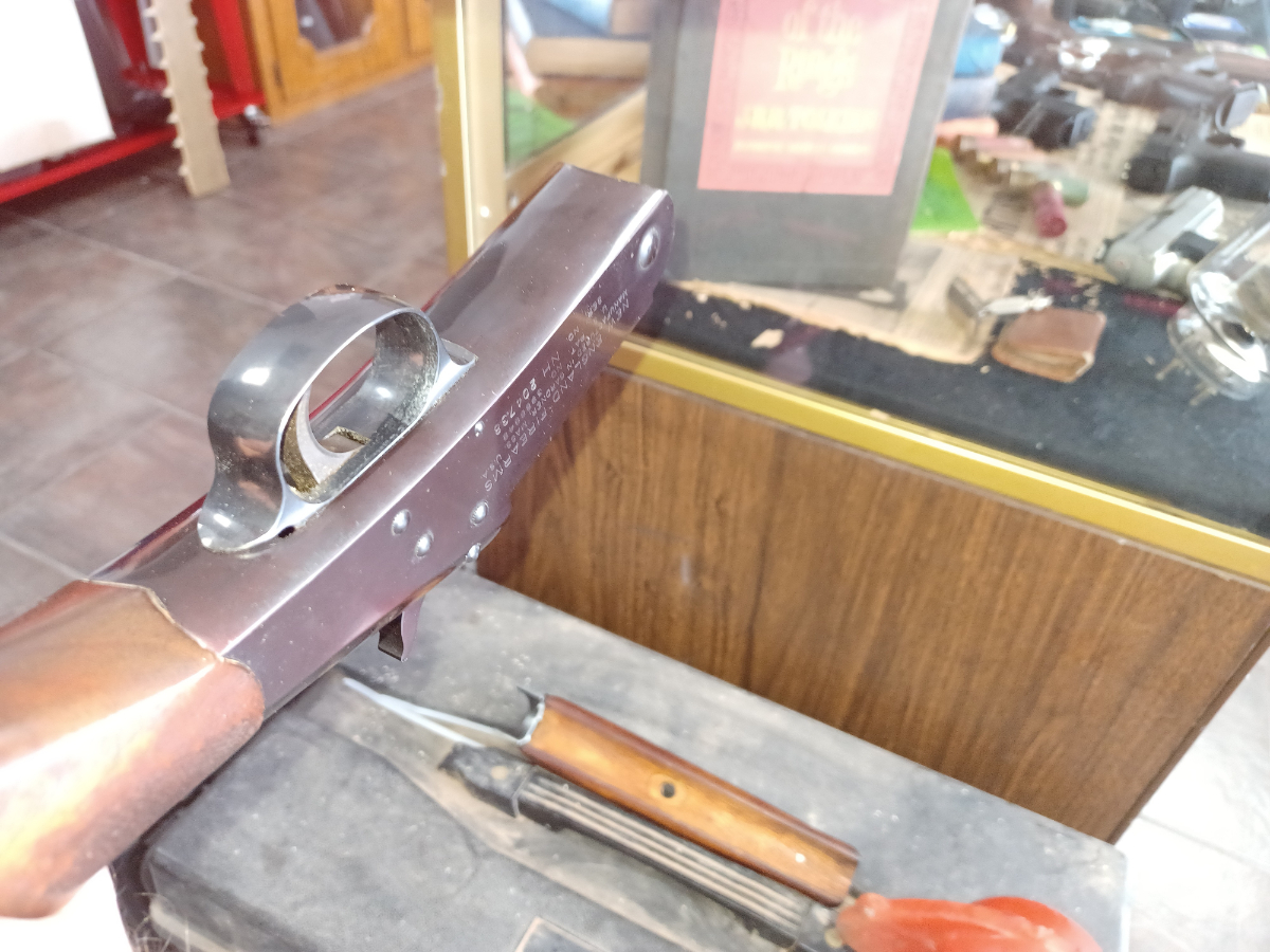 Nef H&R Handi Receiver, No Barrel, Older Metal Trigger Guard, Dark Wood ...