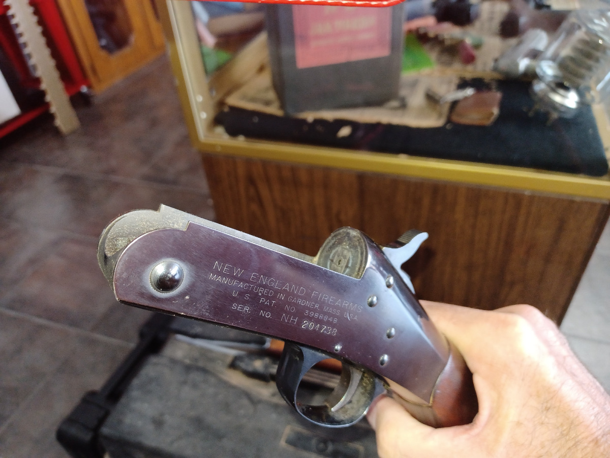 Nef H&R Handi Receiver, No Barrel, Older Metal Trigger Guard, Dark Wood ...