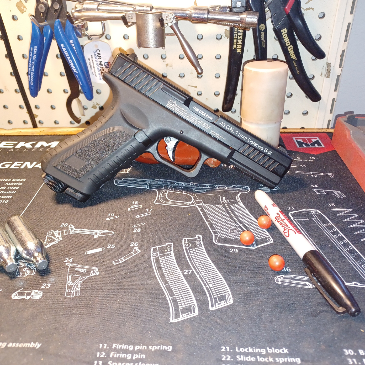 Pog .43 Caliber - 11mm Non Lethal Defense Gun. C02 Powered, Self ...