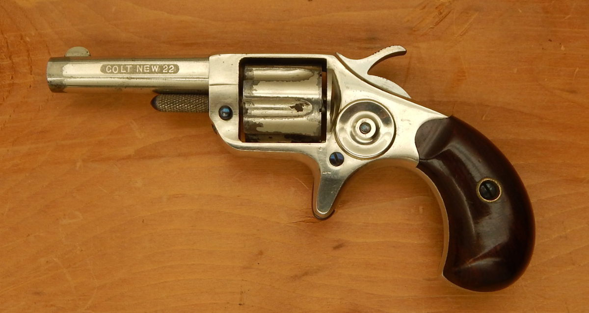 Colt "New 22" Nickel, 2nd Model, Antique .22 Lr For Sale at GunAuction ...