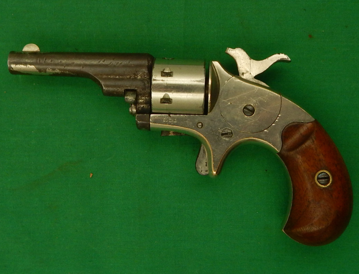 Colt Old Line (Open Top 22) Revolver, Nickel, Wood Grips .22 Lr For ...