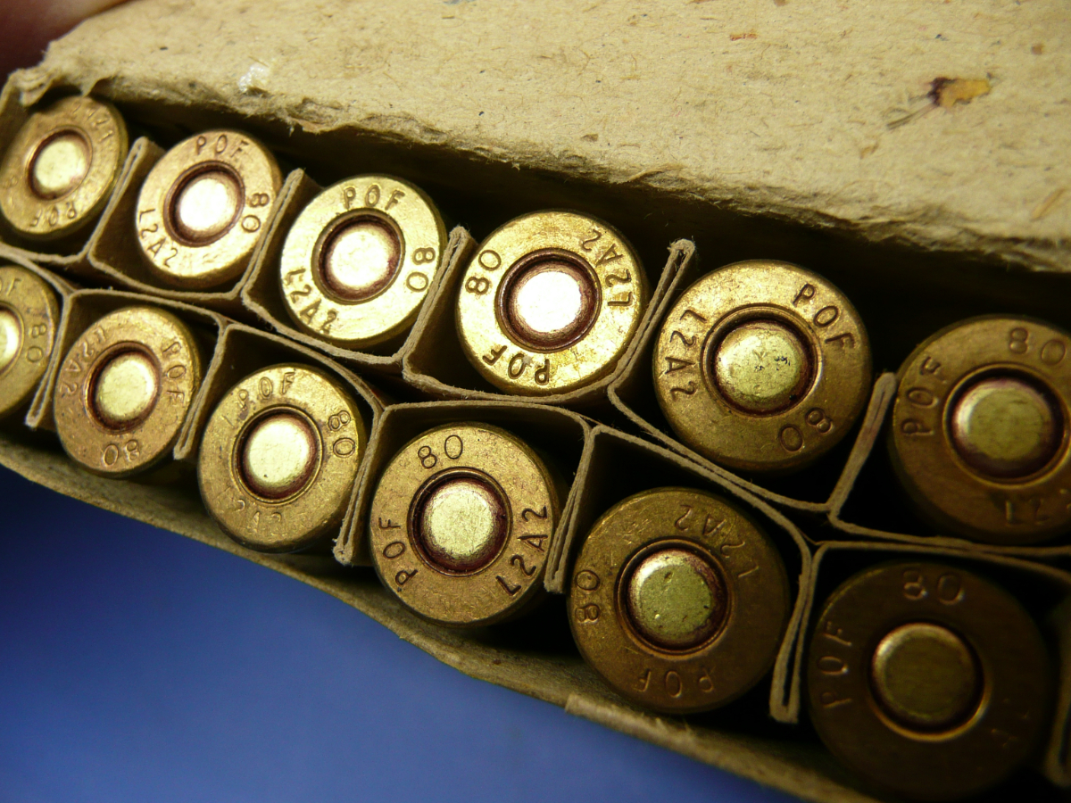 POF 7.62x51mm L2A2 Ball, 100 rounds in cartons Lot 2804 7.62 NATO ...