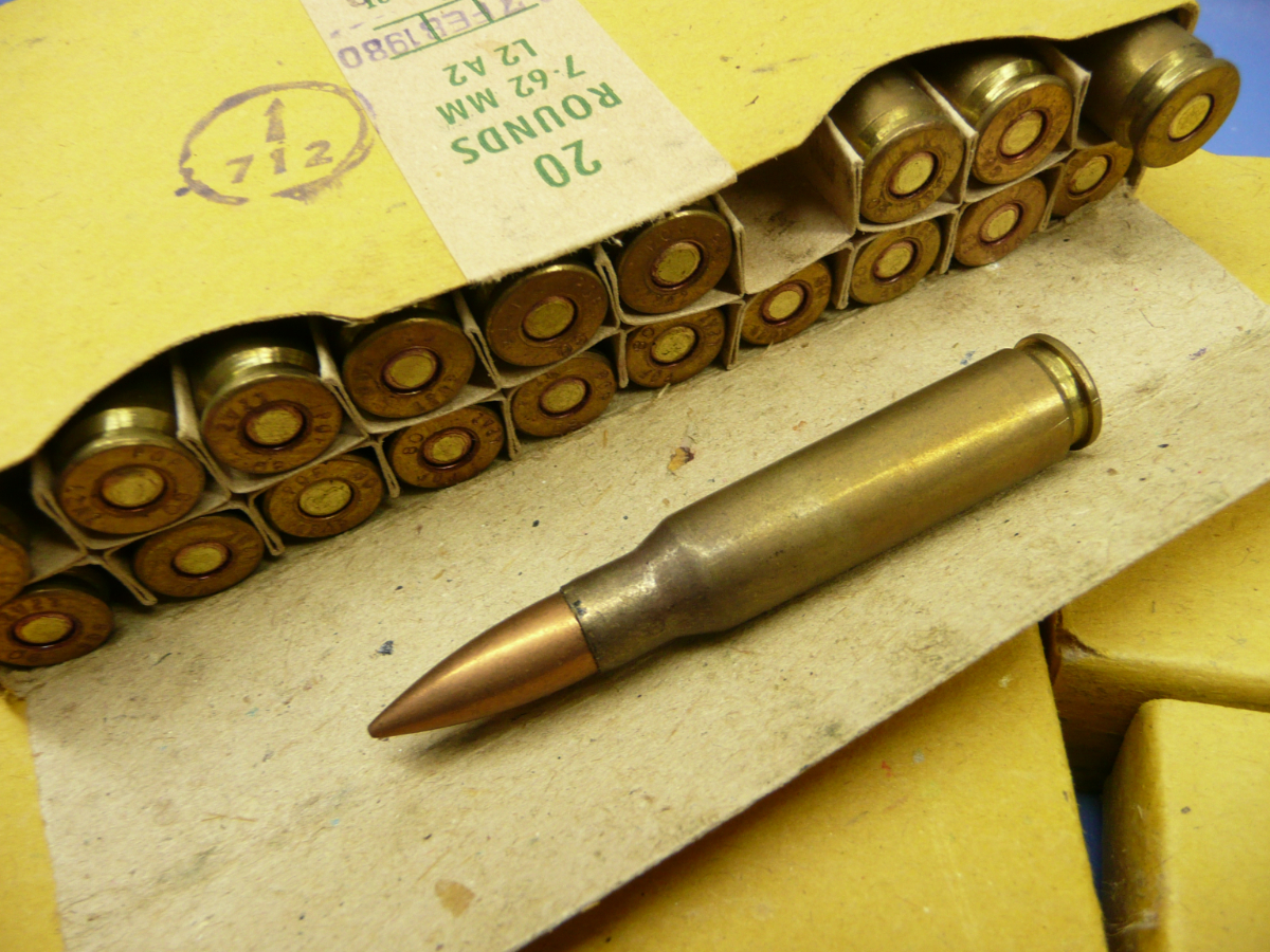 POF 7.62x51mm L2A2 Ball, 100 rounds in cartons Lot 2804 7.62 NATO ...