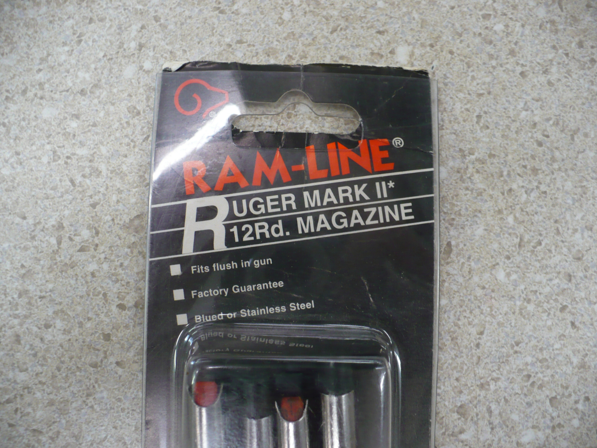 Ram-Line For Ruger Mk Ii, Stainless Steel 12 Round Mags, Used, Package ...