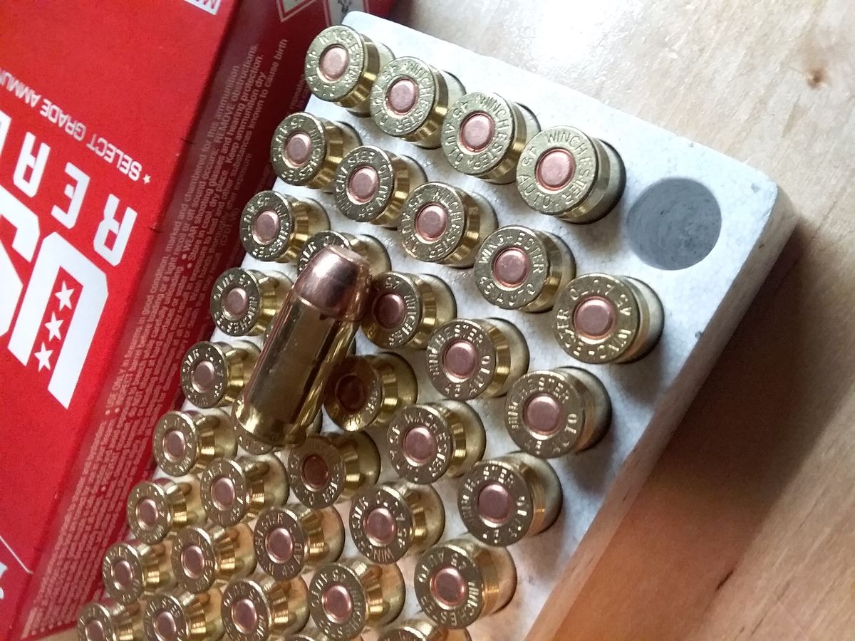 50 Rounds Winchester Usa Ready 45 Acp 230 Grain Flat Nose Fmj .45 Acp ...