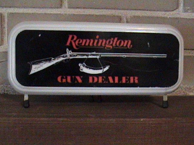Remington " Gun Dealer" Lighted Sign For Sale at GunAuction.com - 8478007
