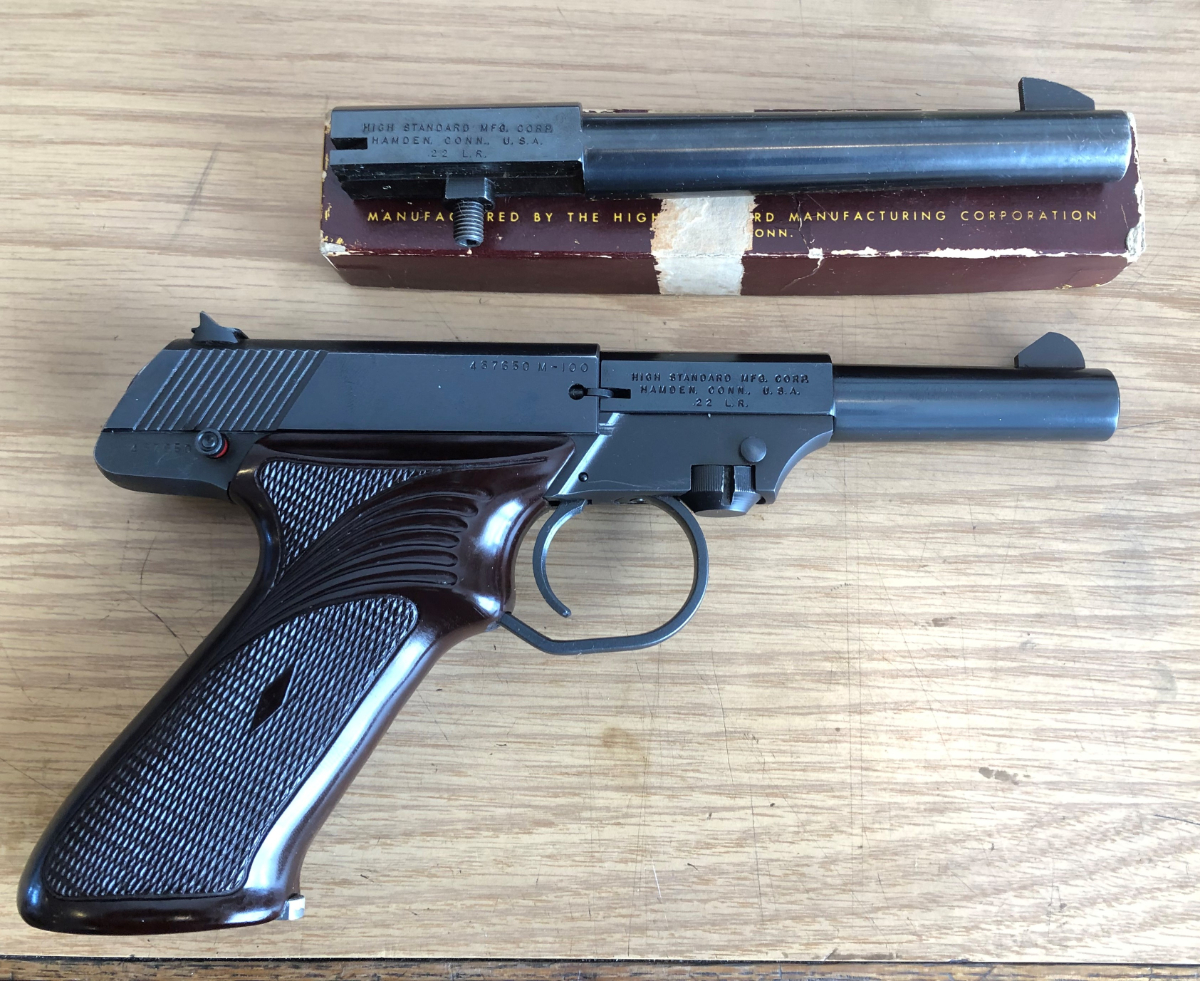 High Standard Model M-100 2 Barrel Set With Holster .22 Lr For Sale at ...