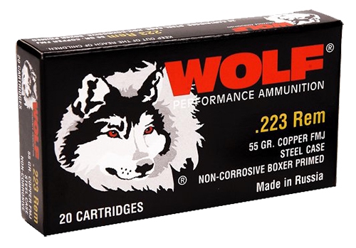 Wolf 5.56 NATO/.223 FMJ Target Ammo 500-rds 556 mm 223 Ammunition