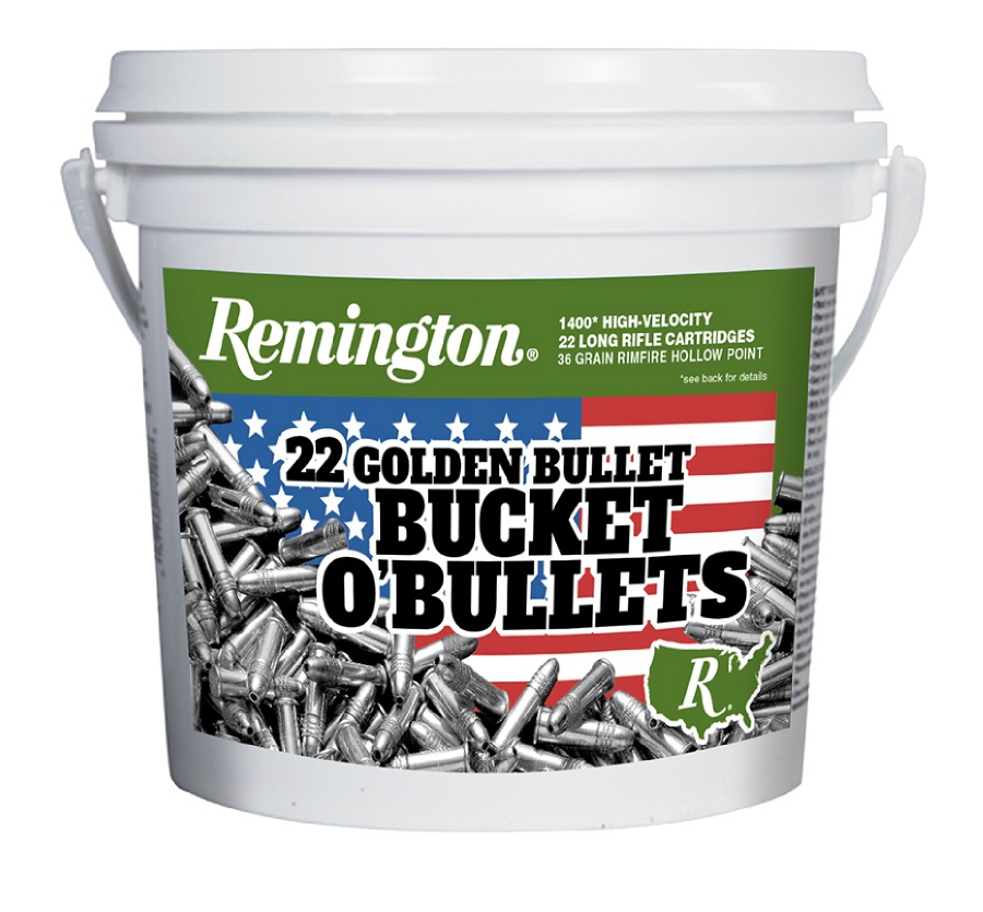 Remington Golden Bullet .22 Lr Plinking Ammo 36gr 1400rd Bucket ...