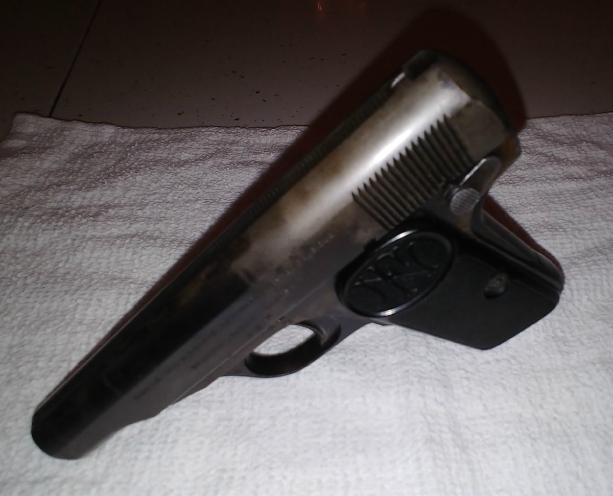 Fabrique Nationale Fn Browning Patent Model 1910 Pistol .32 Auto (7.65 Browning) For Sale at ...