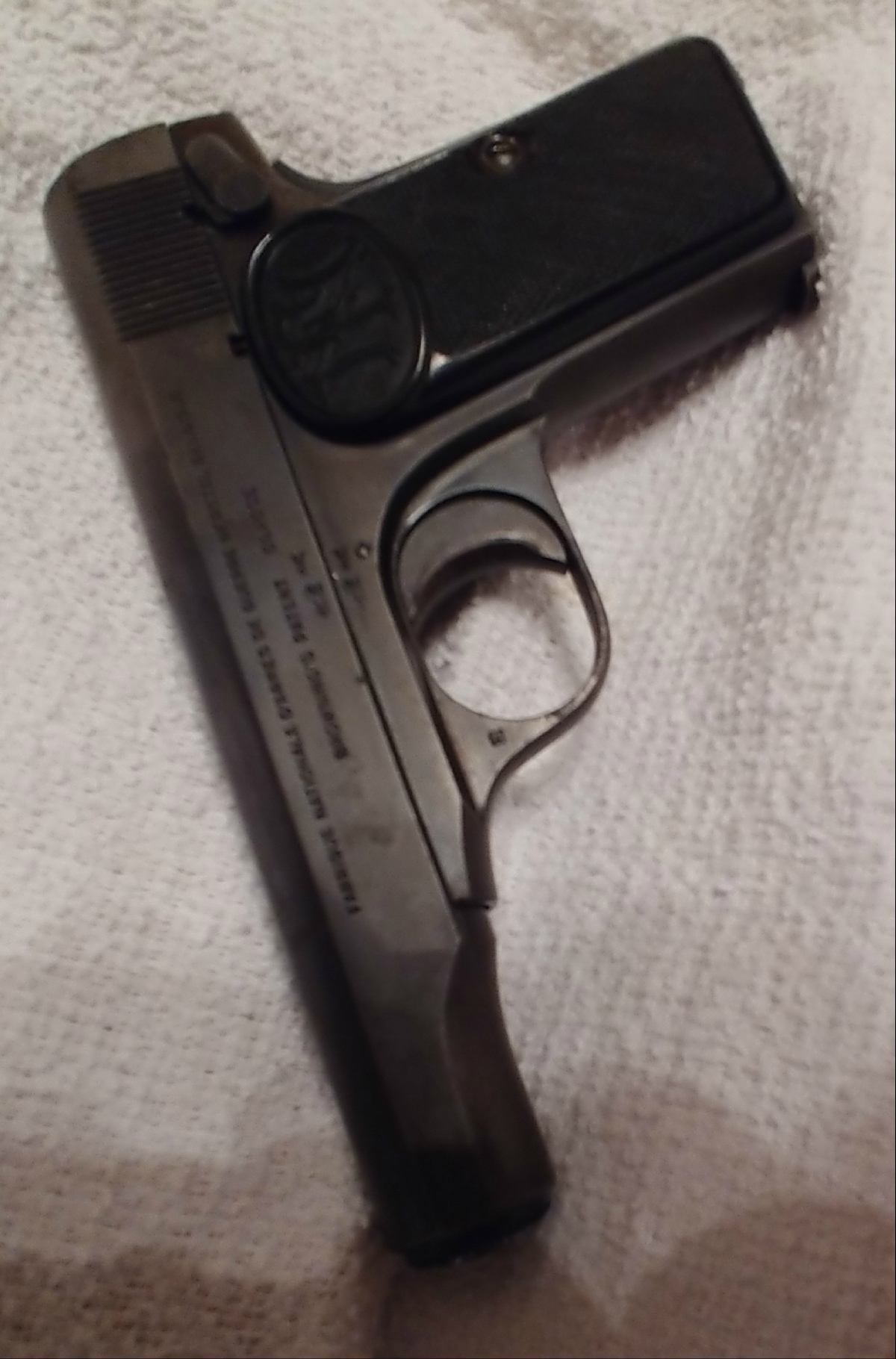 Fabrique Nationale Fn Browning Patent Model 1910 Pistol .32 Auto (7.65 Browning) For Sale at ...