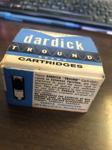 Vintage Dardick T Round Cartridges - Full Original Box - 20 Cartridges ...
