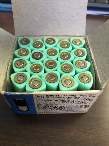 Vintage Dardick T Round Cartridges - Full Original Box - 20 Cartridges ...