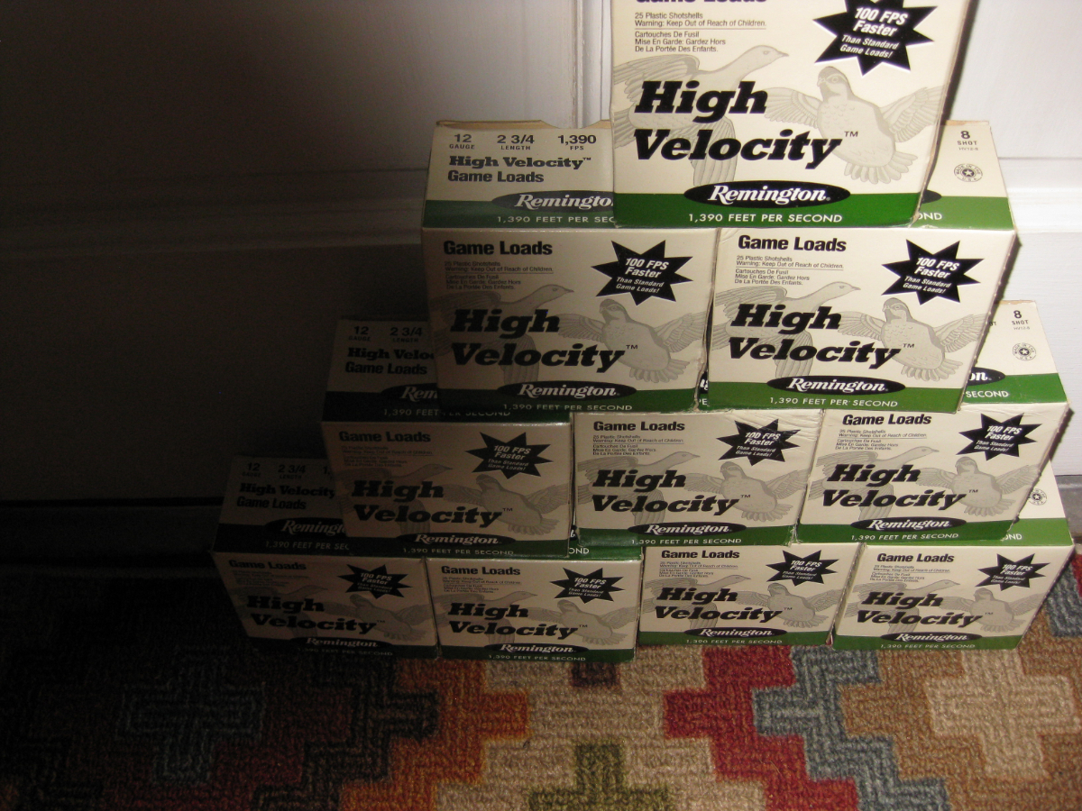 10 Boxes Of 12 Ga, Remington, High Velocity, Game Loads, 2 3/4" Plastic ...