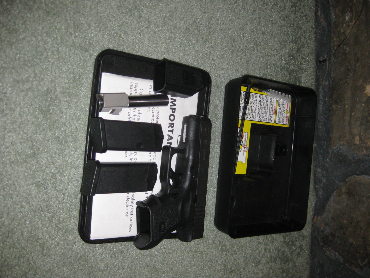 357 Sig/ & 40 S&W, Glock, Model 33 Gen 4, Sub Compact, 2 Different 3.42 ...