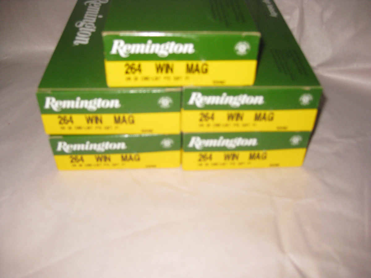 Remington Hi Velocity 5 Boxes Of 264 Winchester Magnum, Remington, High ...